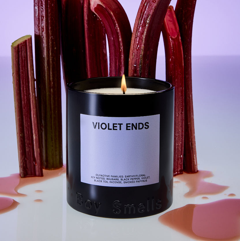 Violet Ends: Soy Blend Scented Candles | Boy Smells